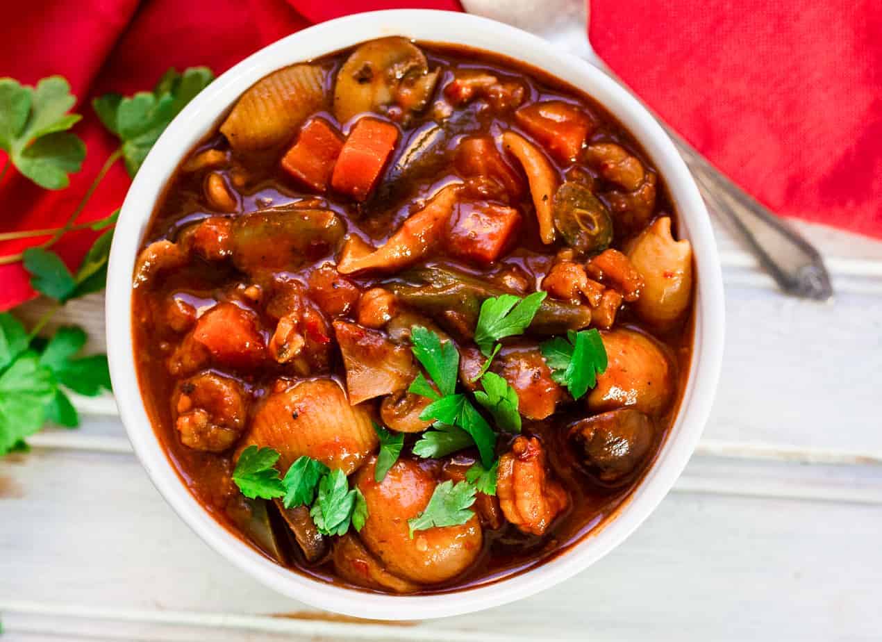 Pasta Soup With Prawns · eat well abi