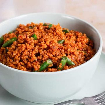 Jollof Bulgur · eat well abi