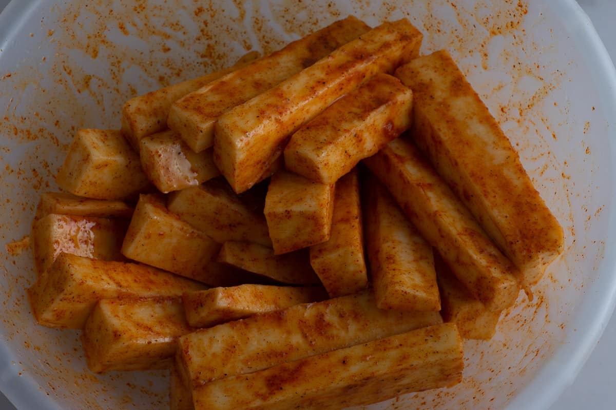 Oven Baked Crispy African Yam · eat well abi