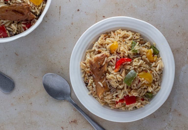 Nigerian Coconut Rice With Smoked Mackerel · eat well abi