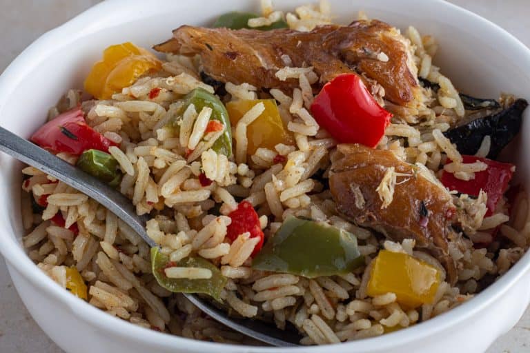 Nigerian Coconut Rice With Smoked Mackerel · eat well abi
