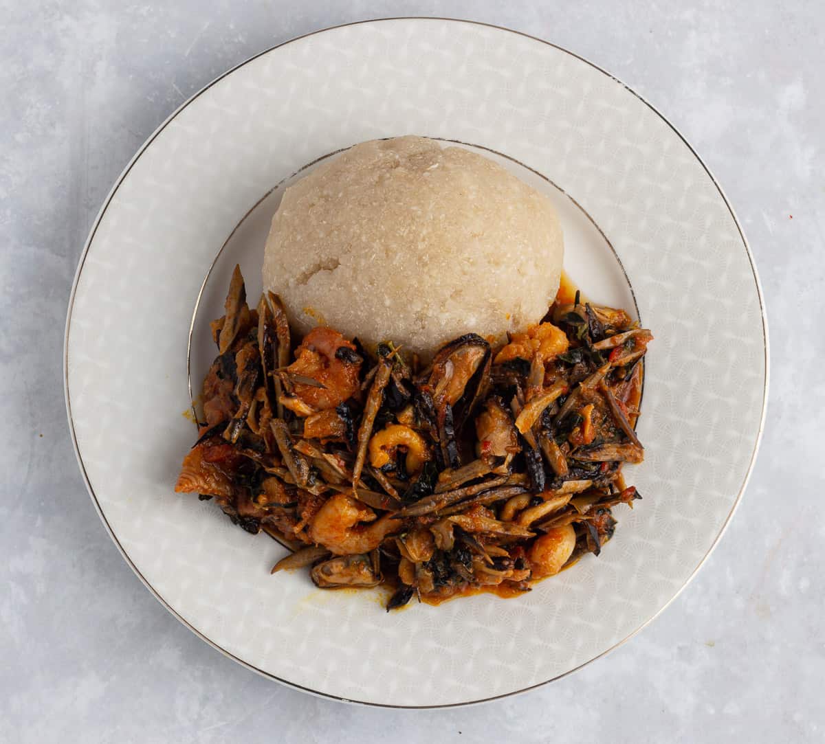 Ugba (African Oil Bean Seed) Sauce With Smoked Turkey · eat well abi