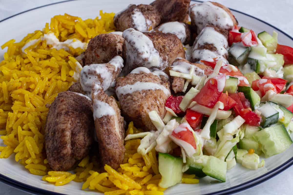 Chicken Shawarma Rice Recipe · eat well abi