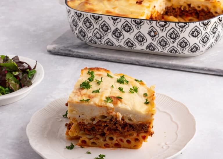 Egyptian Macaroni Bechamel Recipe · eat well abi