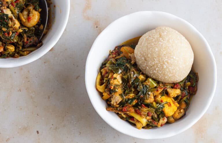 Seafood Efo Riro Recipe – Stewed Leafy Greens, Yoruba Style · eat well abi