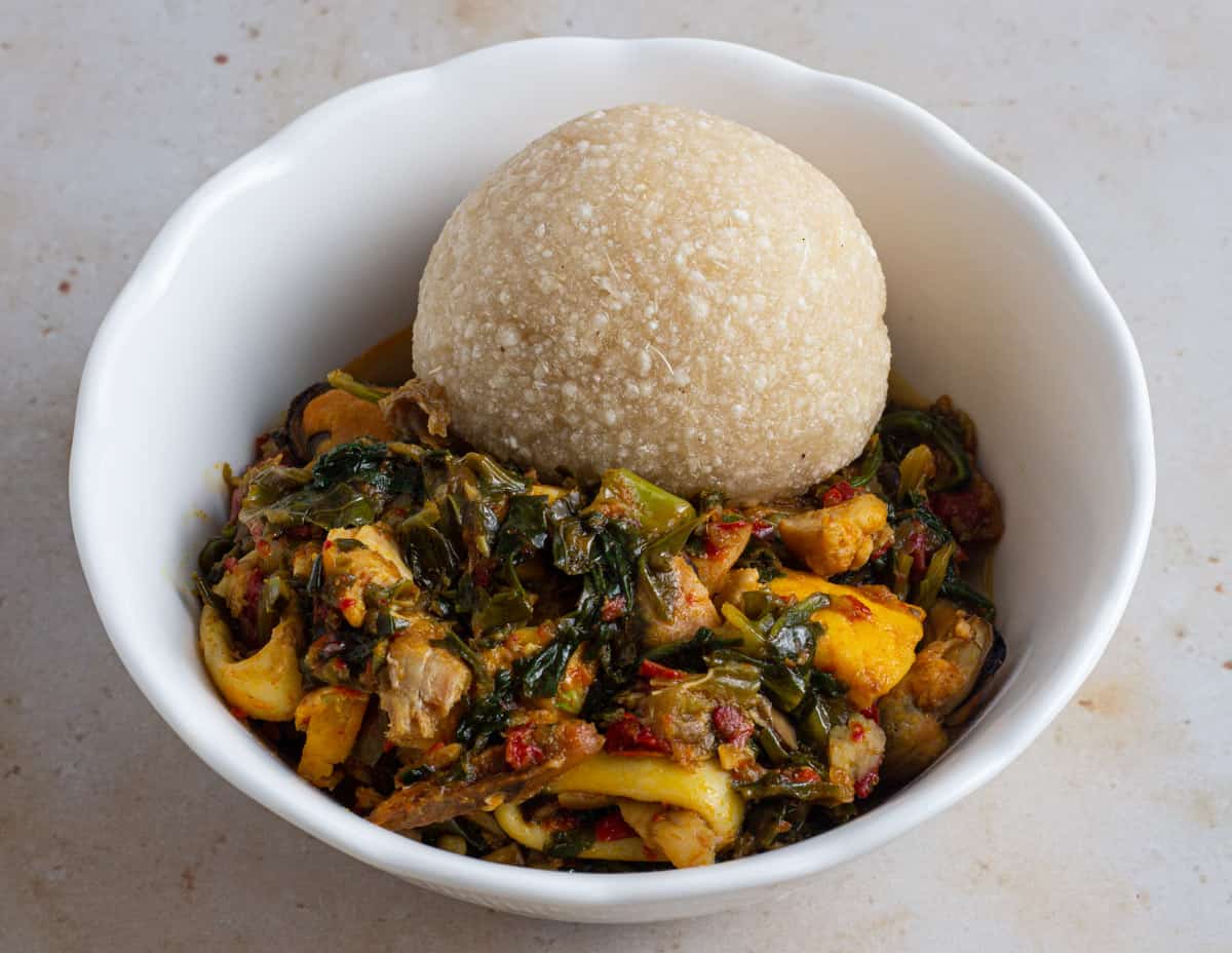 Seafood Efo Riro Recipe – Stewed Leafy Greens, Yoruba Style · eat well abi