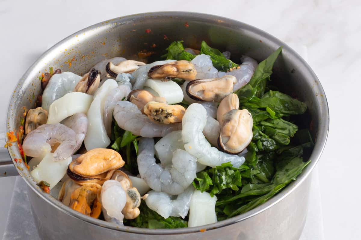Seafood Efo Riro Recipe – Stewed Leafy Greens, Yoruba Style · eat well abi