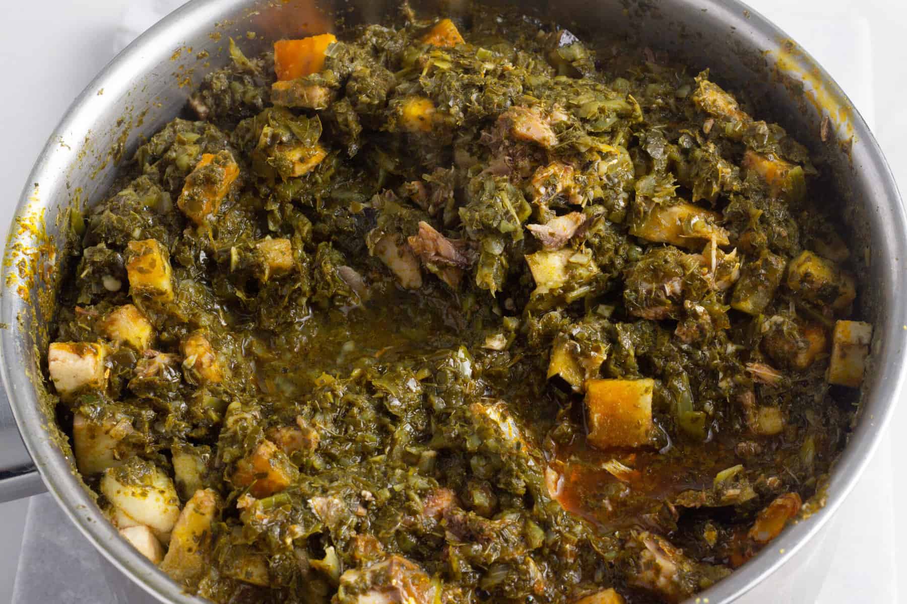 Congolese Cassava Leaf Soup – Pondu · eat well abi